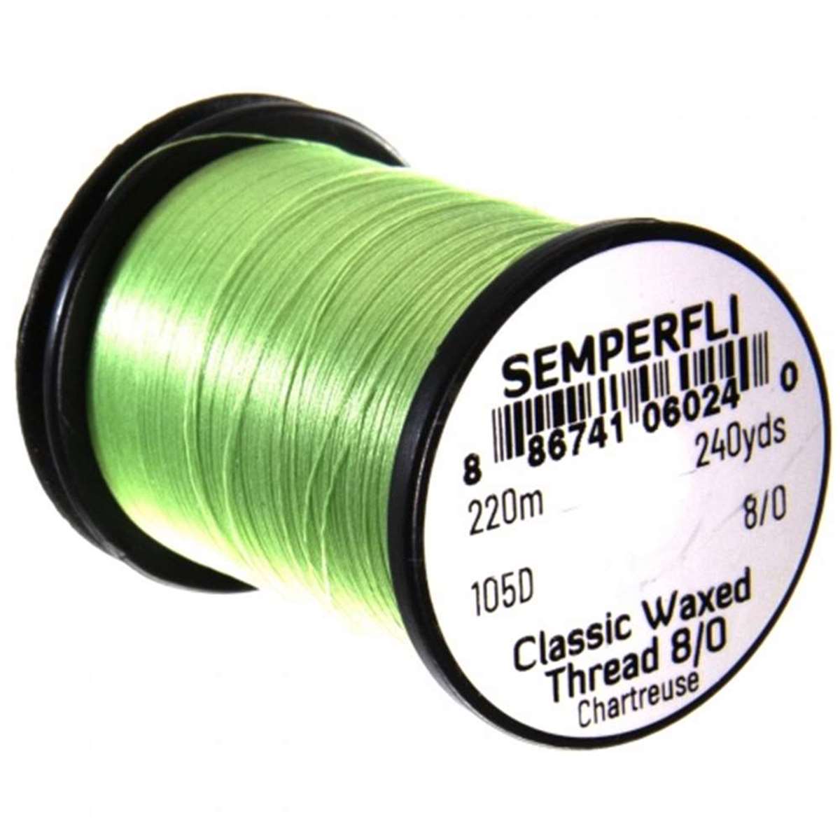 Classic Waxed Thread 8/0 240 Yards Chartreuse for Fly Tying