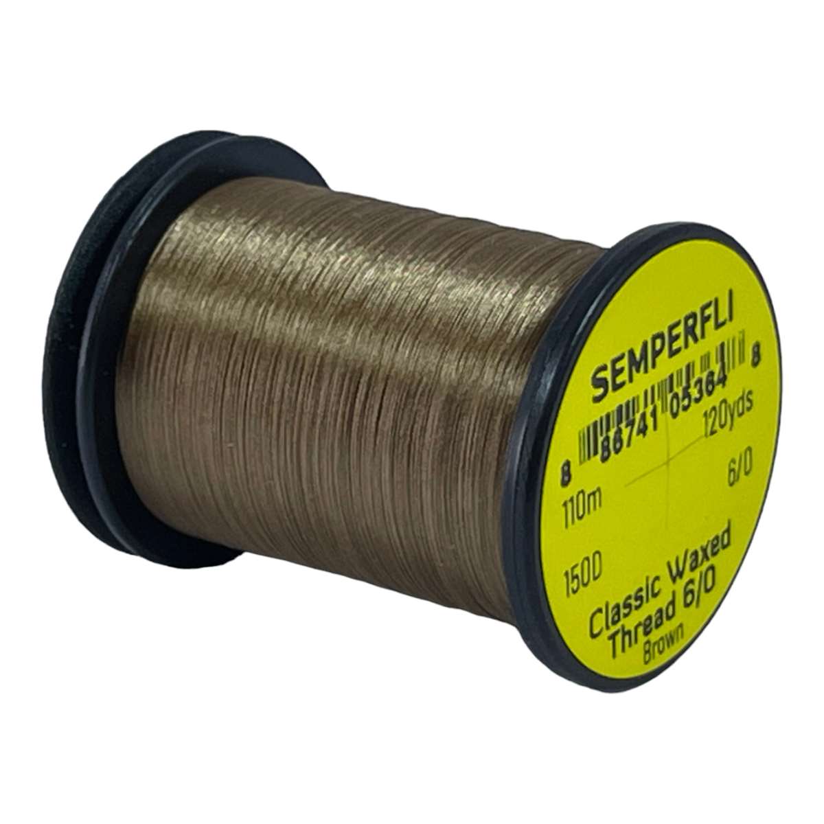 Classic Waxed Thread 6/0 110m (120 Yards) Brown for Fly Tying
