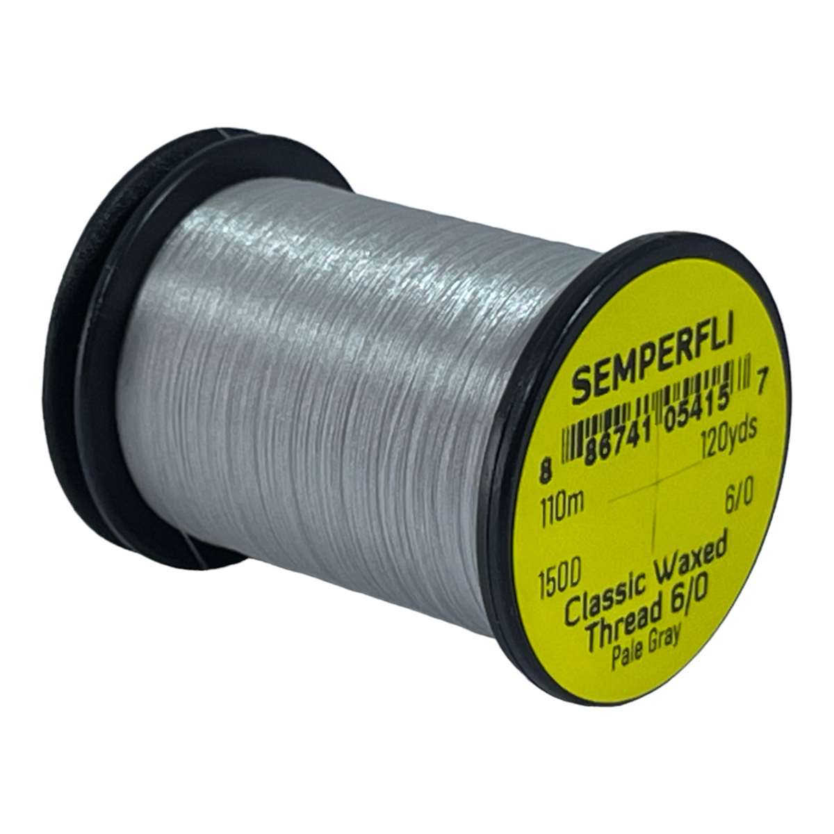Classic Waxed Thread 6/0 110m (120 Yards) Pale Gray for Fly Tying