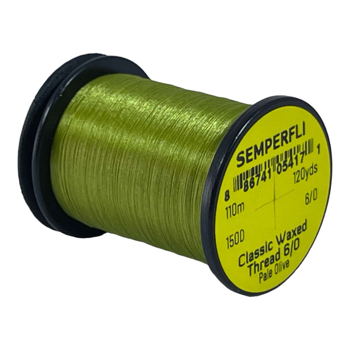 Classic Waxed Thread 6/0 110m (120 Yards) Pale Olive for Fly Tying