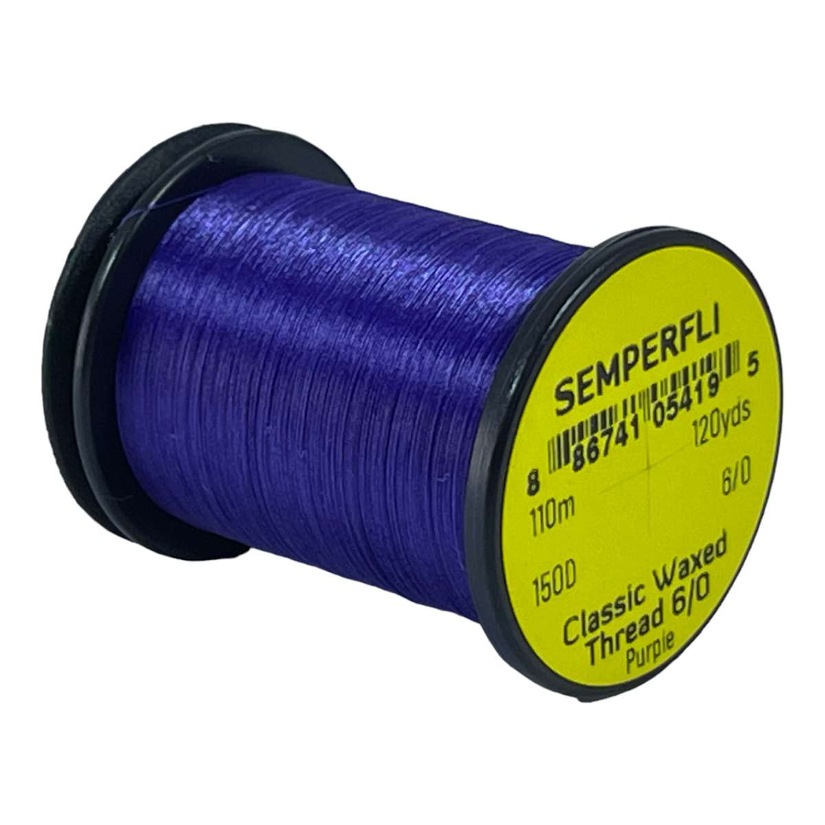 Classic Waxed Thread 6/0 110m (120 Yards) Purple for Fly Tying