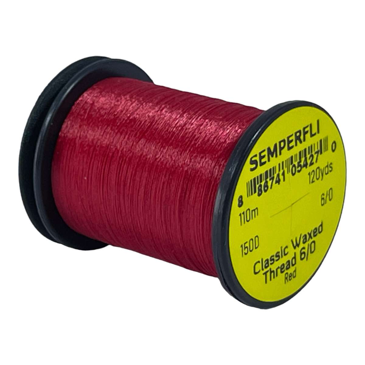 Classic Waxed Thread 6/0 110m (120 Yards) Red for Fly Tying