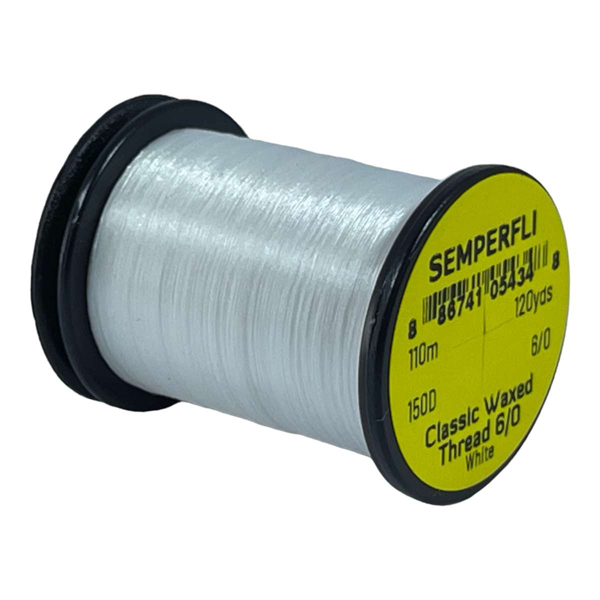 Classic Waxed Thread 6/0 110m (120 Yards) White for Fly Tying