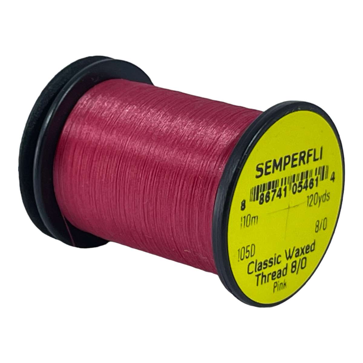 Classic Waxed Thread 8/0 110m (120 Yards) Pink for Fly Tying
