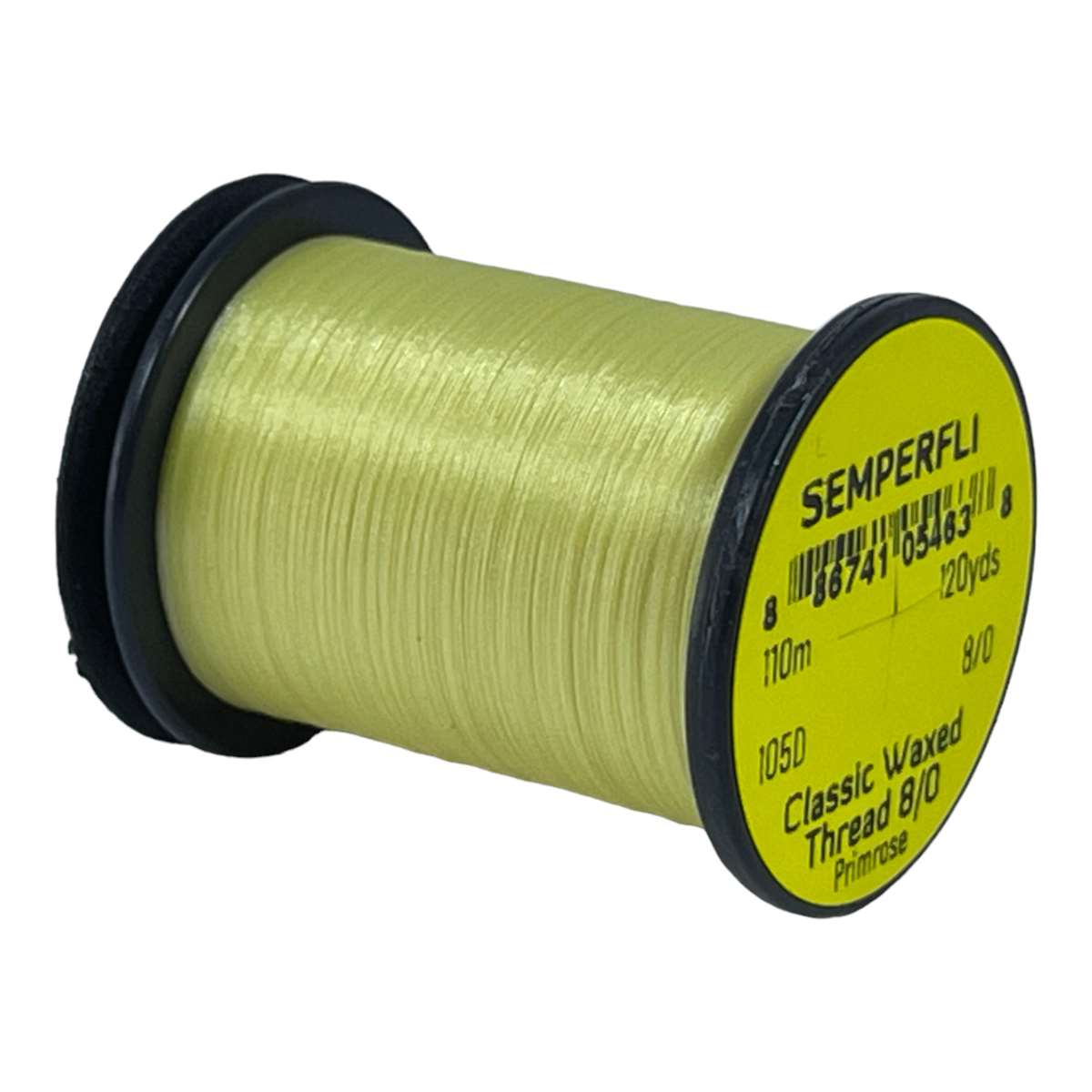 Classic Waxed Thread 8/0 110m (120 Yards) Primrose for Fly Tying