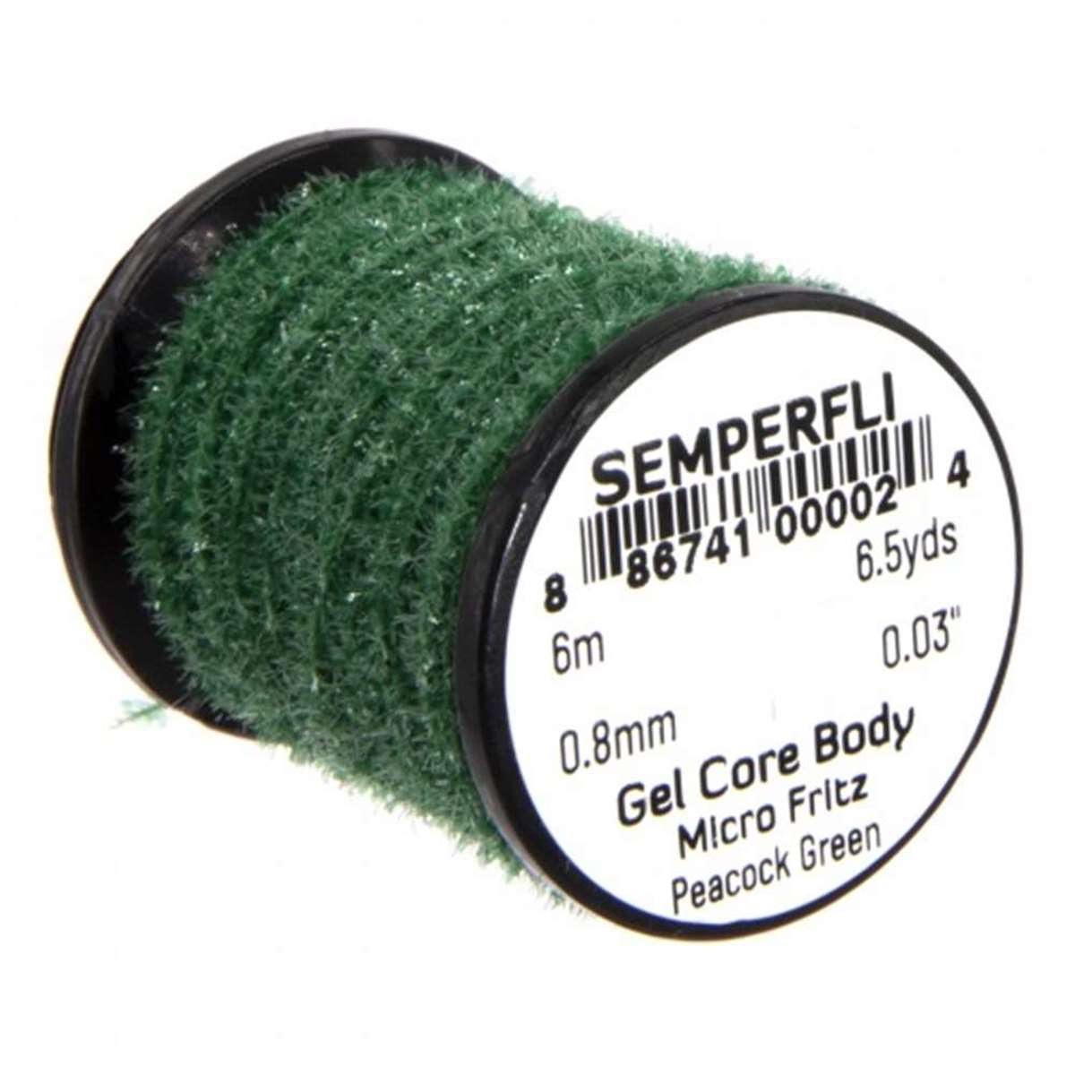 Gel Core Body Micro Fritz Peacock Green for Fly Tying