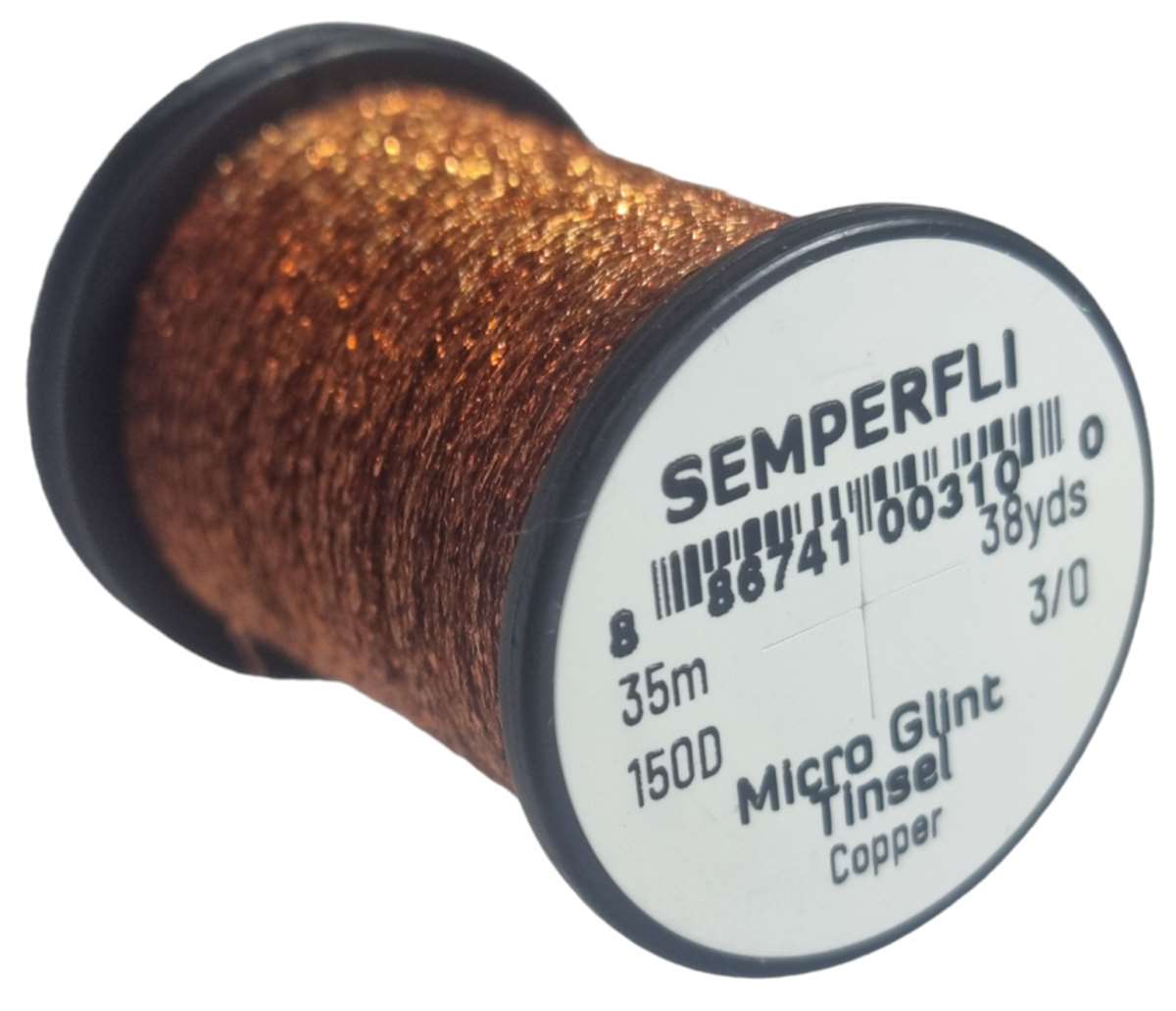 Micro Glint Nymph Tinsel Copper for Fly Tying from The Essential Fly