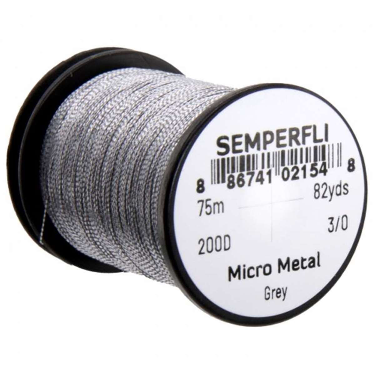 Micro Metal Hybrid Thread, Tinsel & Wire Gray for Fly Tying