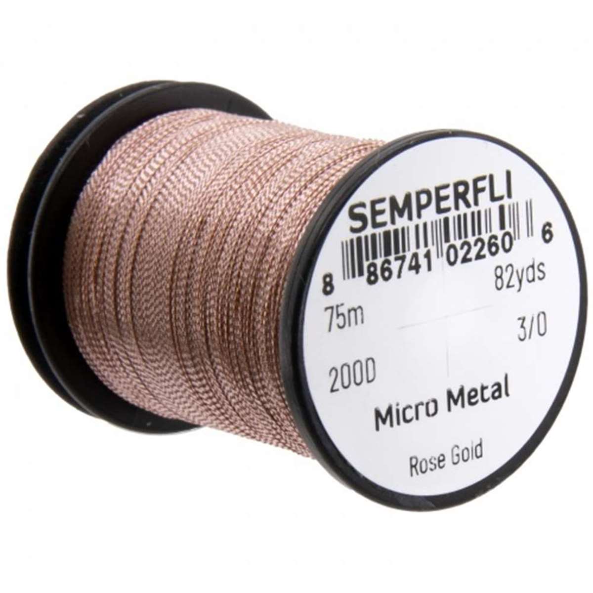 Micro Metal Hybrid Thread, Tinsel & Wire Rose Gold for Fly Tying
