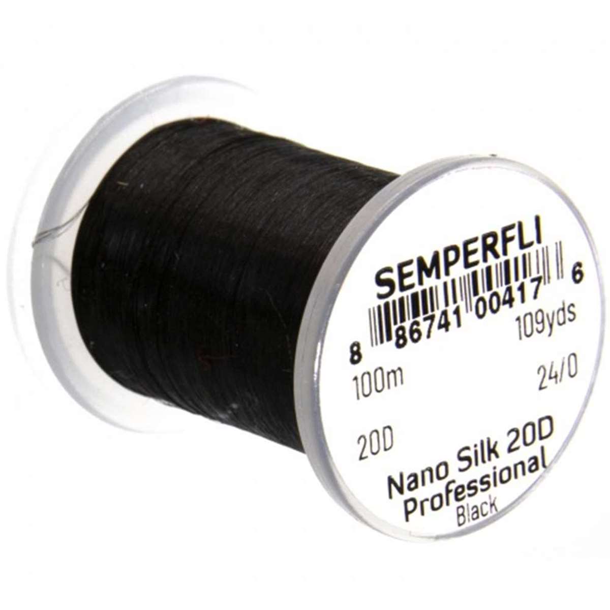 Nano Silk Pro 20D Black for Fly Tying from The Essential Fly