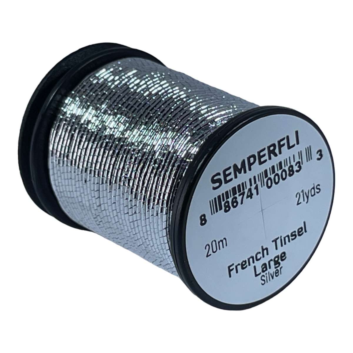 French Tinsel Large Silver for Fly Tying from The Essential Fly