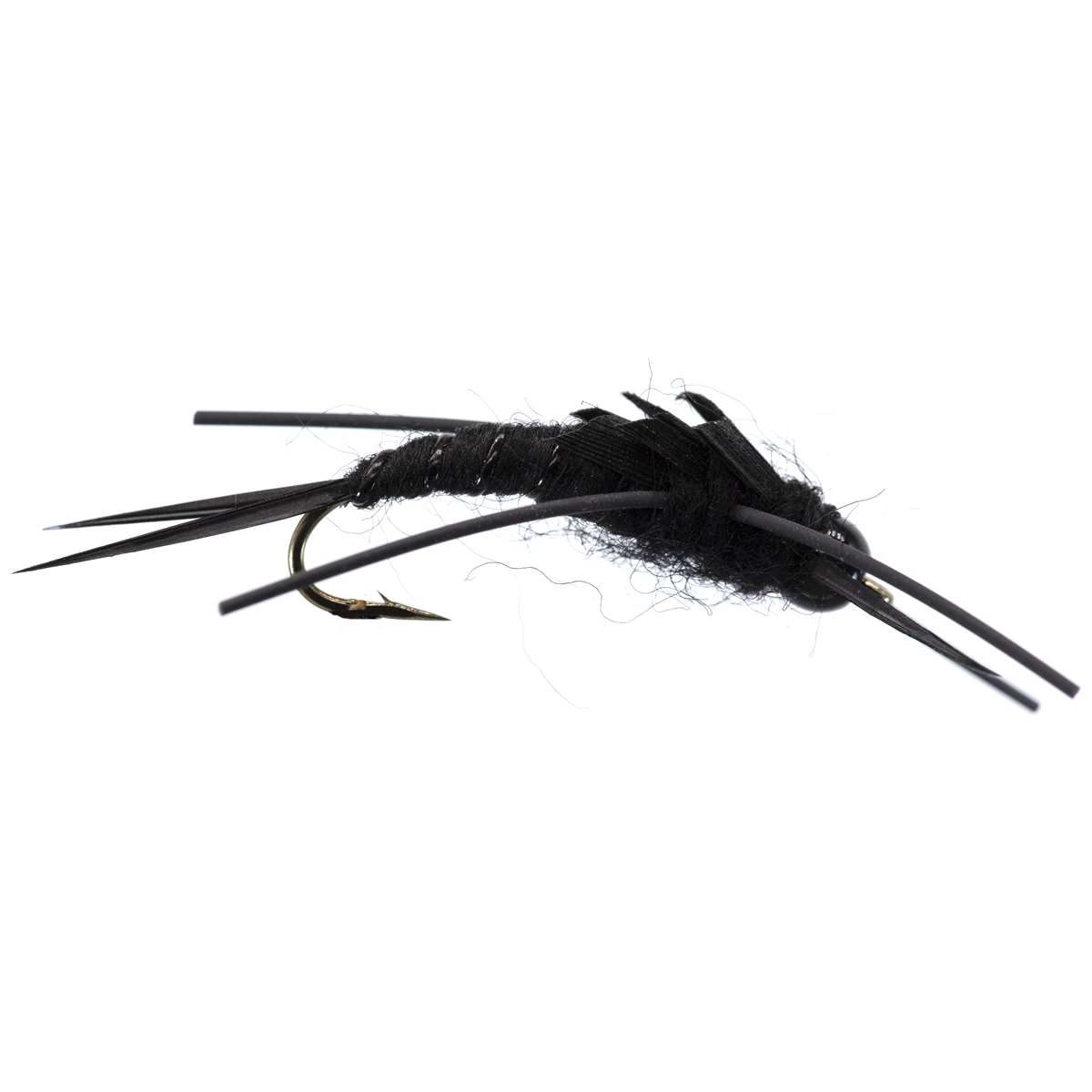 Large Black Heavy Stone Nymph #6 Fishing Flies|The Essential Fly