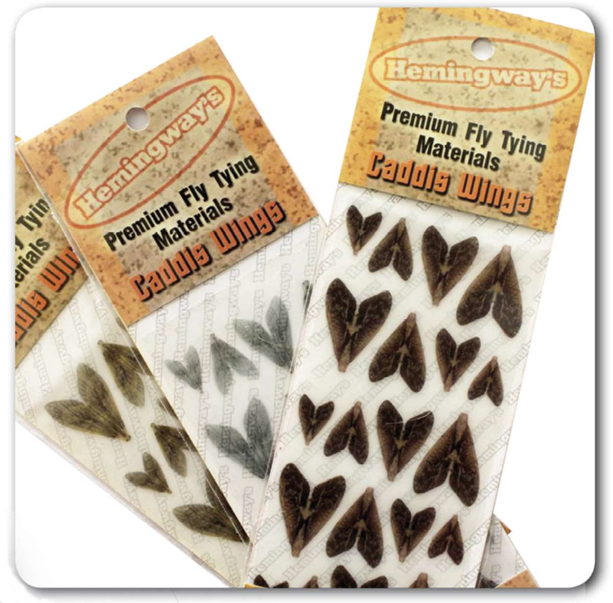 Hemingway Caddis Wings Mixed Cinnamon for Fly Tying