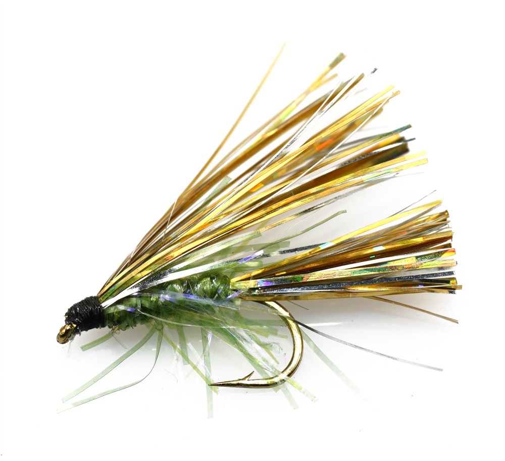Sale - The Essential Fly Flasha Straggle Olive Mini Lure Fishing Fly ...