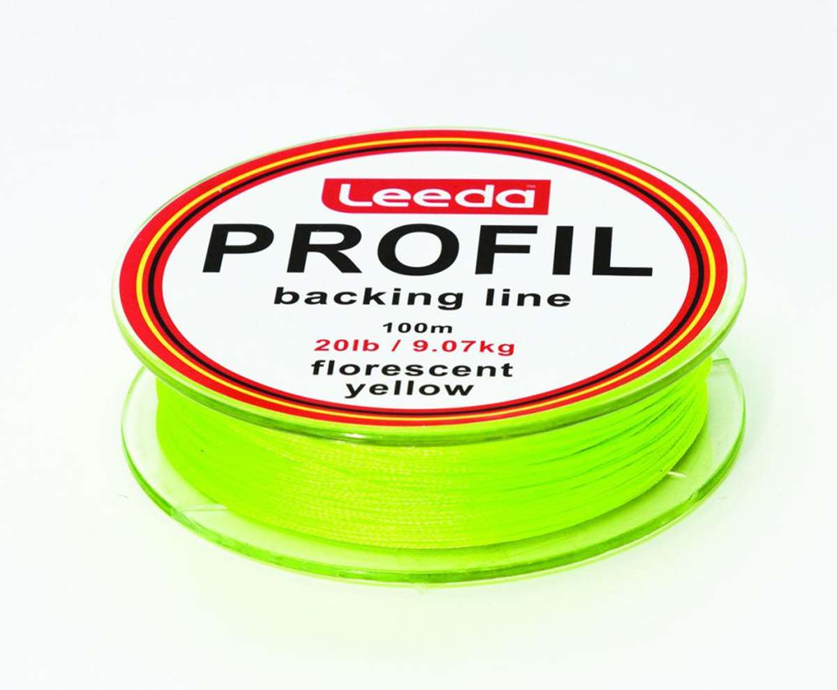 Leeda Profil Backing Line 20Lb Yellow for Fly Fishing