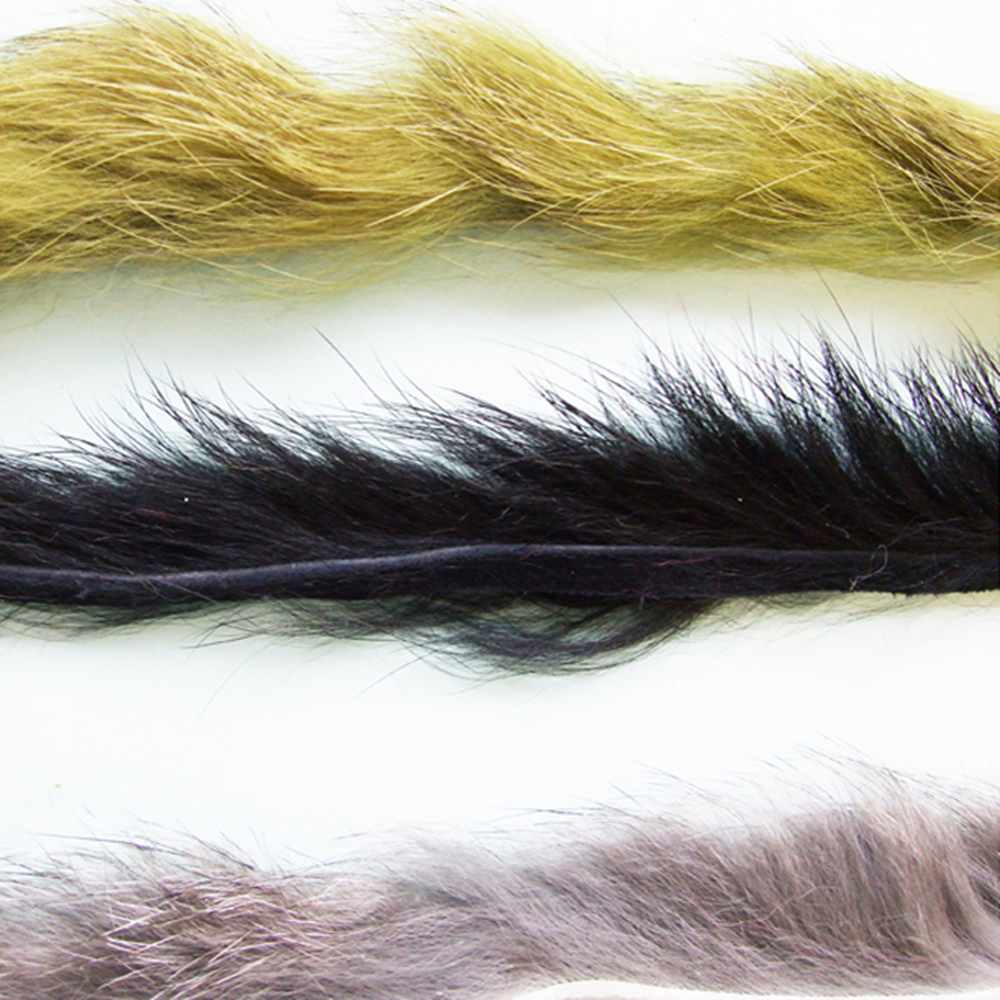 Turrall Rabbit Fur Strips / Zonkers Brown for Fly Tying